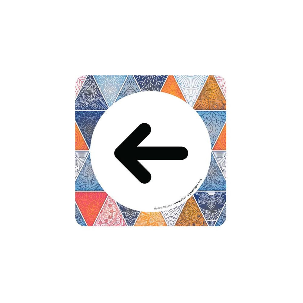 Plaque de porte Flèche à gauche gamme Mosaïque -Direct Signalétique