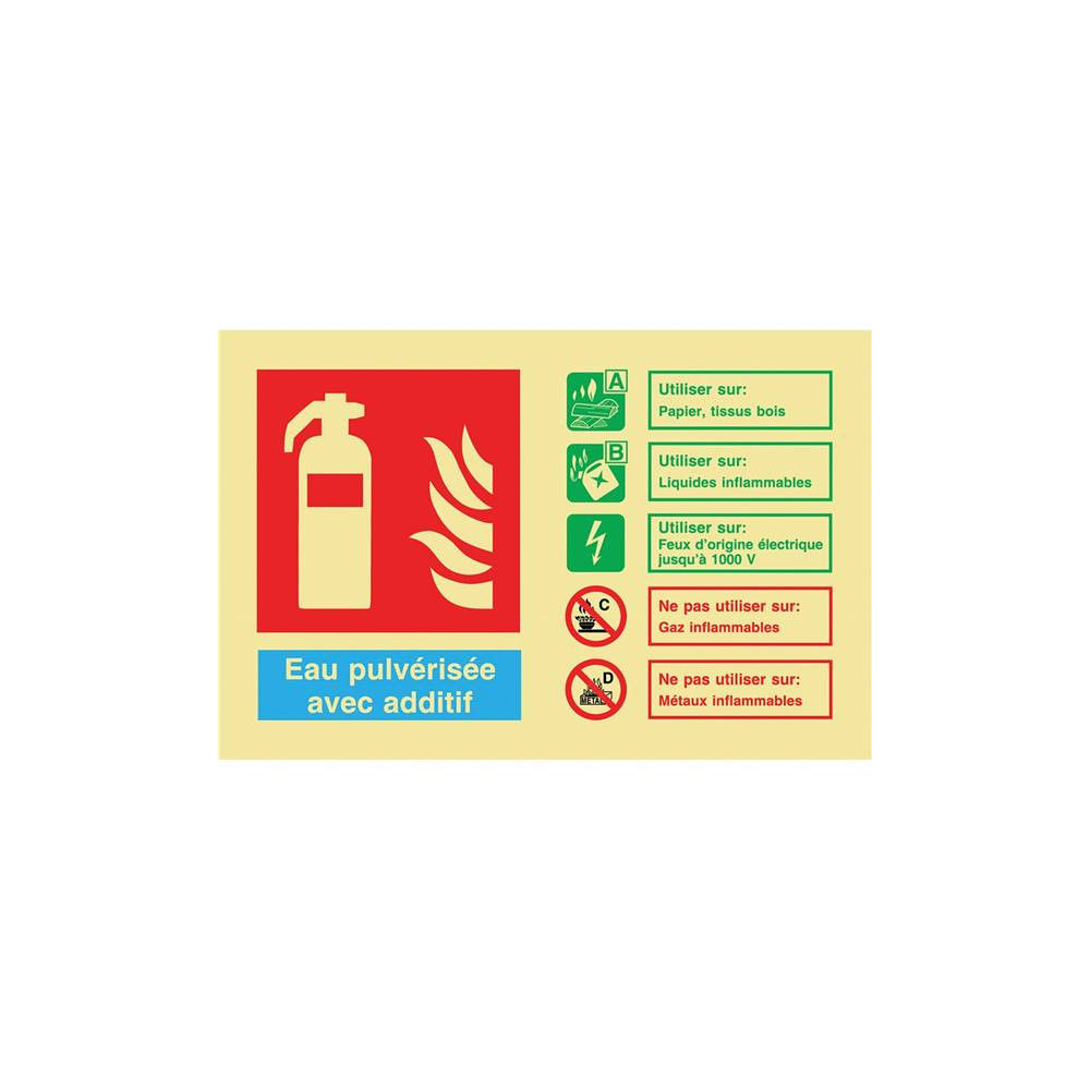 Panneau présence extincteur photoluminescent - Direct Signalétique