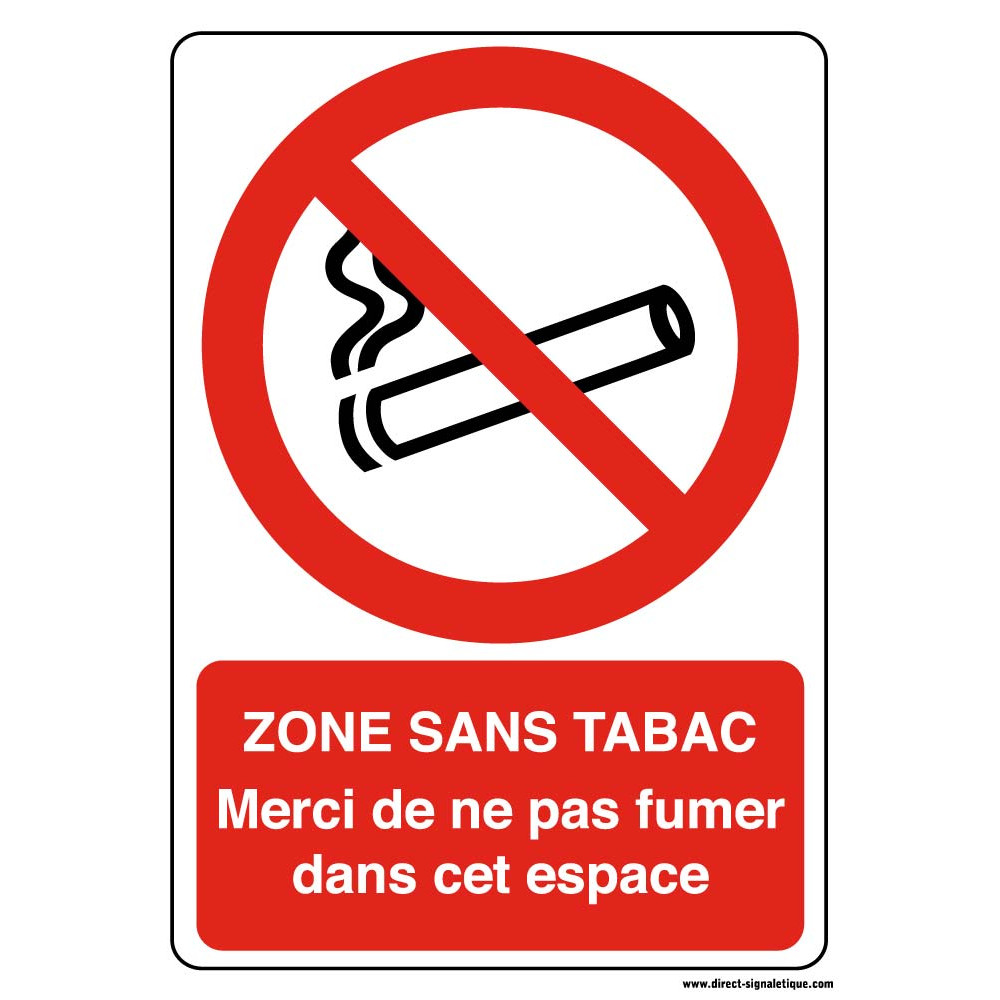 Panneau espaces sans tabac - Génération sans tabac